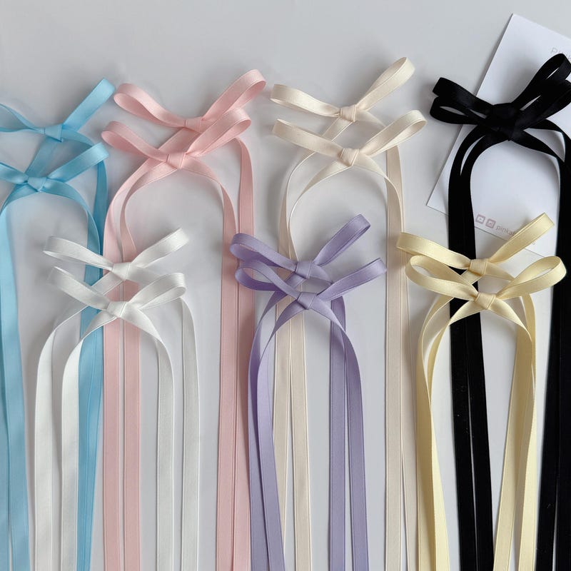 Long Hair Bow Sets - Etsy
