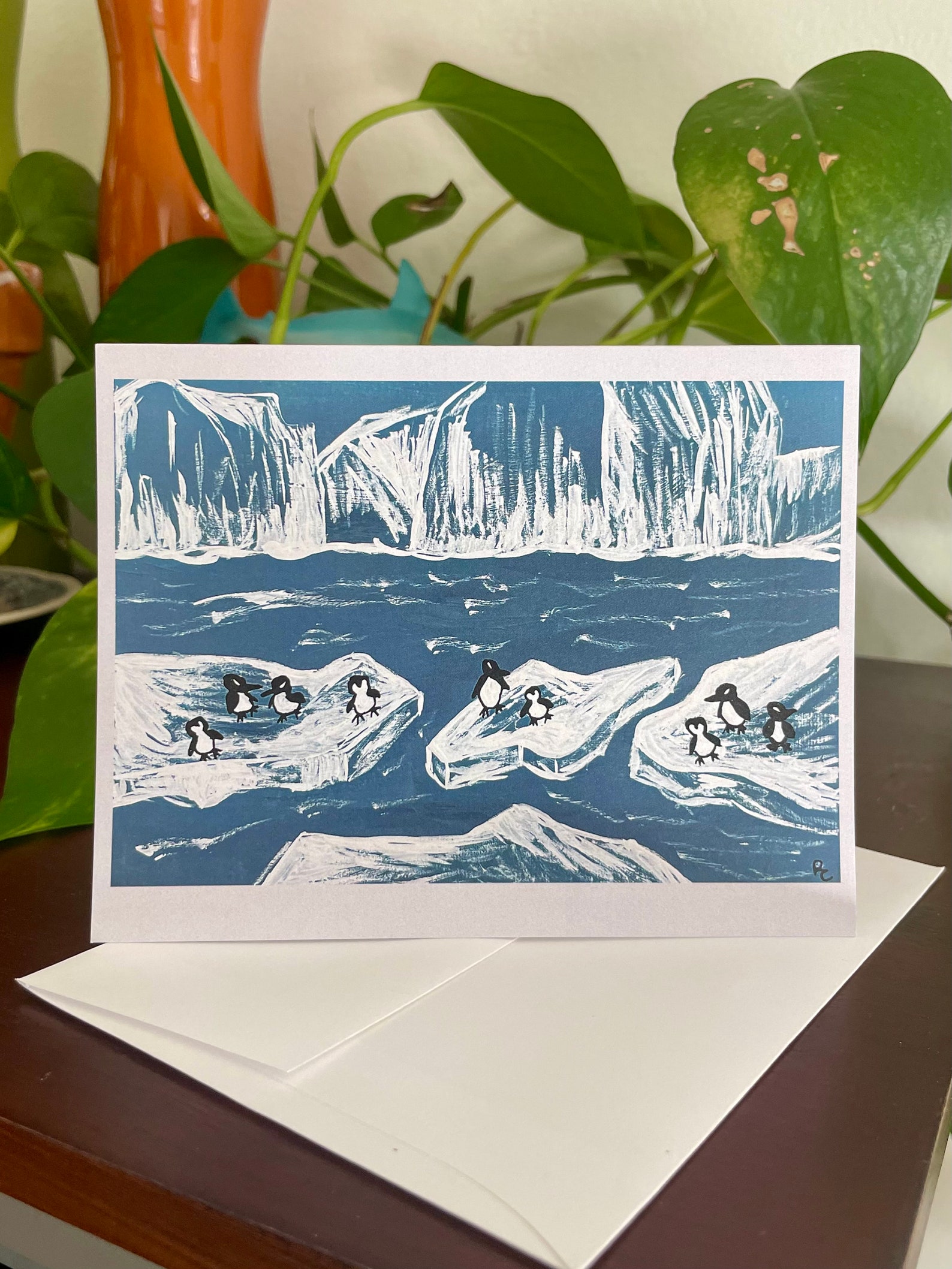 SET of Penguin Greeting Cards (8, 16, and 24 Pcs) | Arctic Painting ...