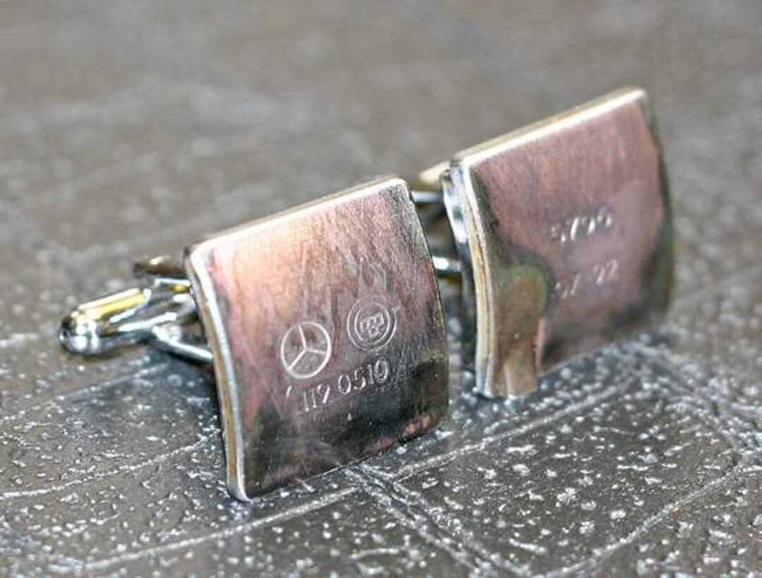 Mercedes Benz - Car Engine Part CUFFLINKS - Salvaged Part With Original ...