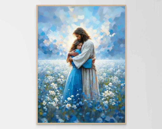 Healed Pain, Christian Wall Art, Jesus With Woman, Jesus Prints, LDS ...