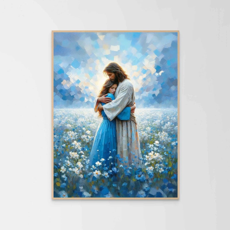 Jesus Hugging Woman Wall Art - Etsy
