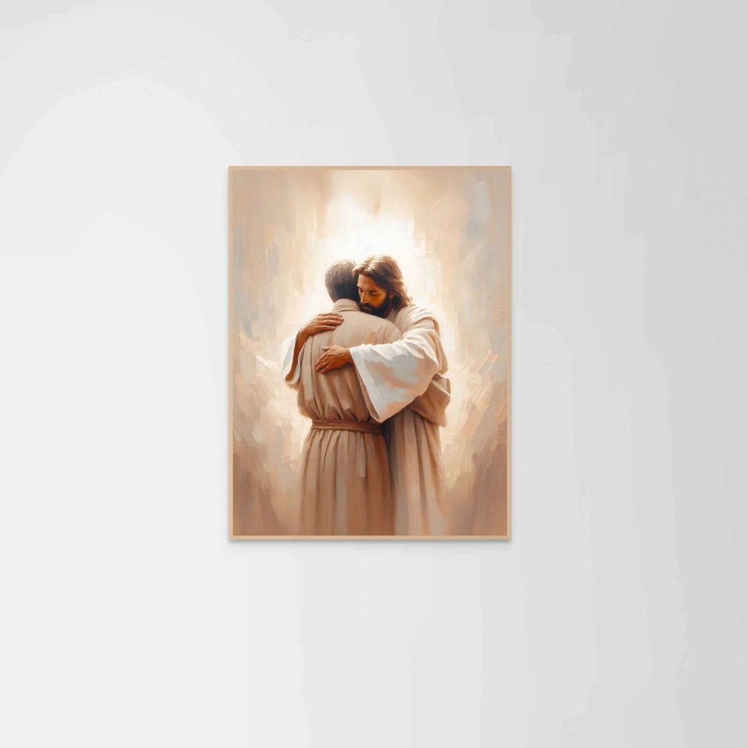 Jesus Loves Him, Christian Painting, Jesus and Man, Jesus Art, LDS ...