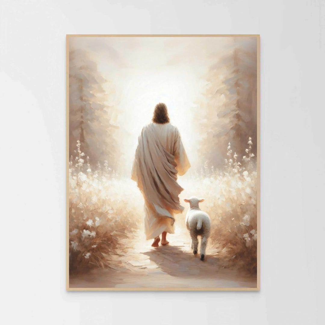 The Way Home, Christian Art, Jesus With Lamb, Picture of Christ, Leave ...