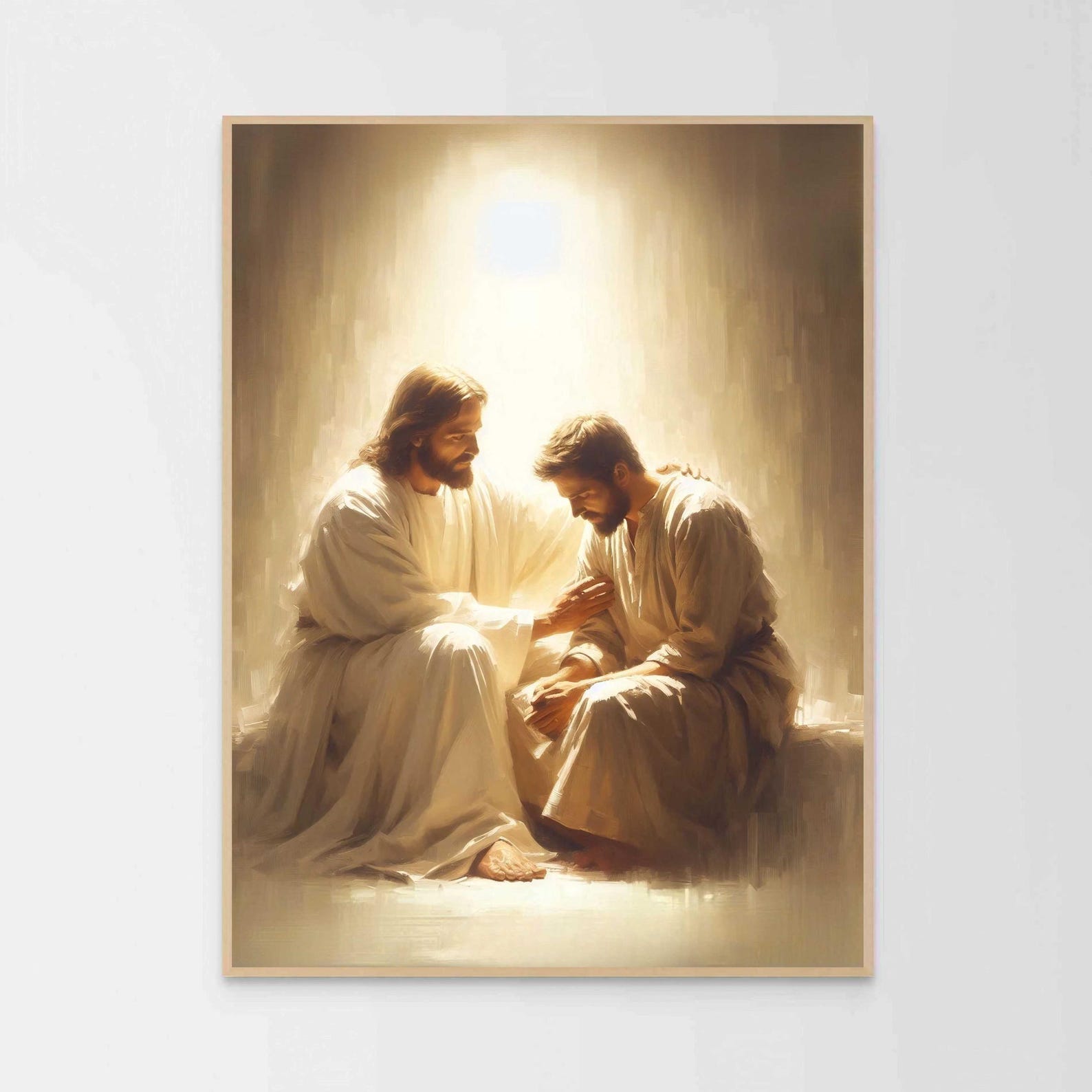 He Will Guide You, Christian Painting, Jesus With Man Art, Jesus Prints ...