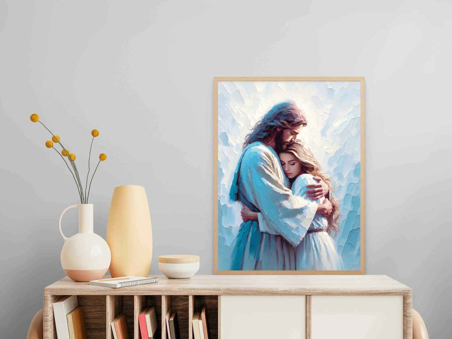 Jesus Hugging Woman, Christian Art, Jesus Hugging Woman, Jesus Art, LDS ...