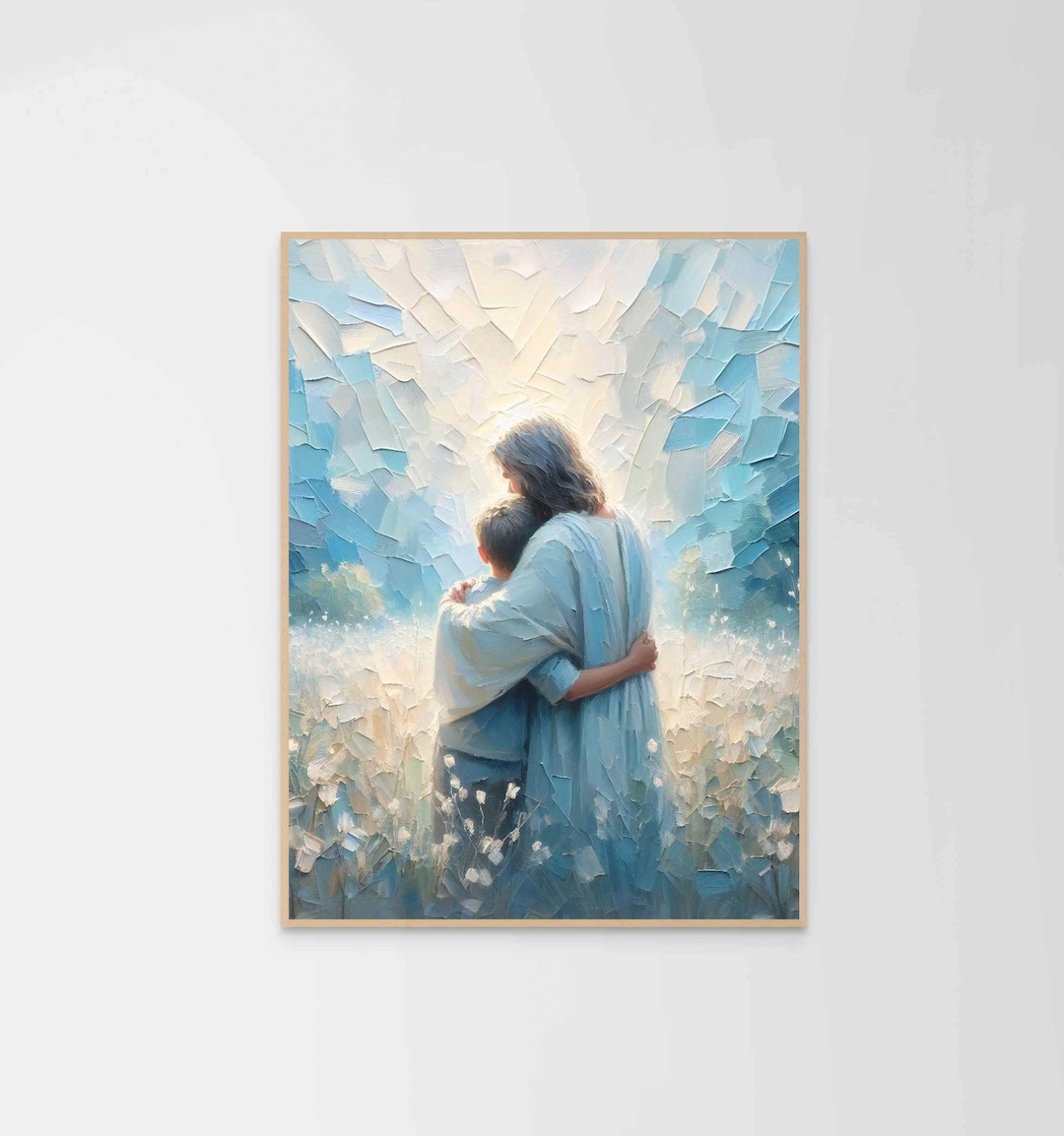Bonded by Faith, Modern Christian Art, Jesus and Boy, Jesus Painting ...