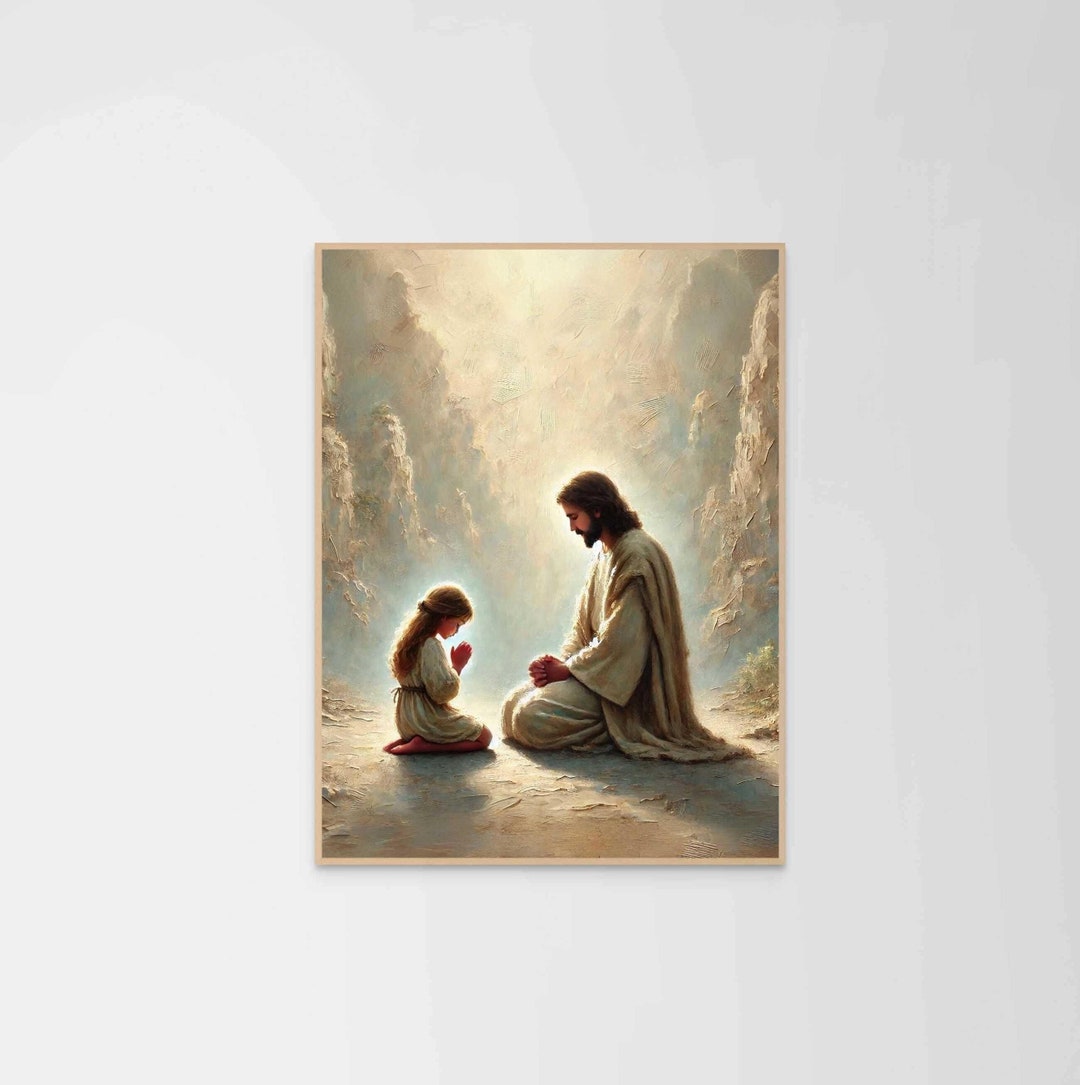 Quiet Time With Jesus, Christian Wall Art, Jesus Print, Jesus Painting ...