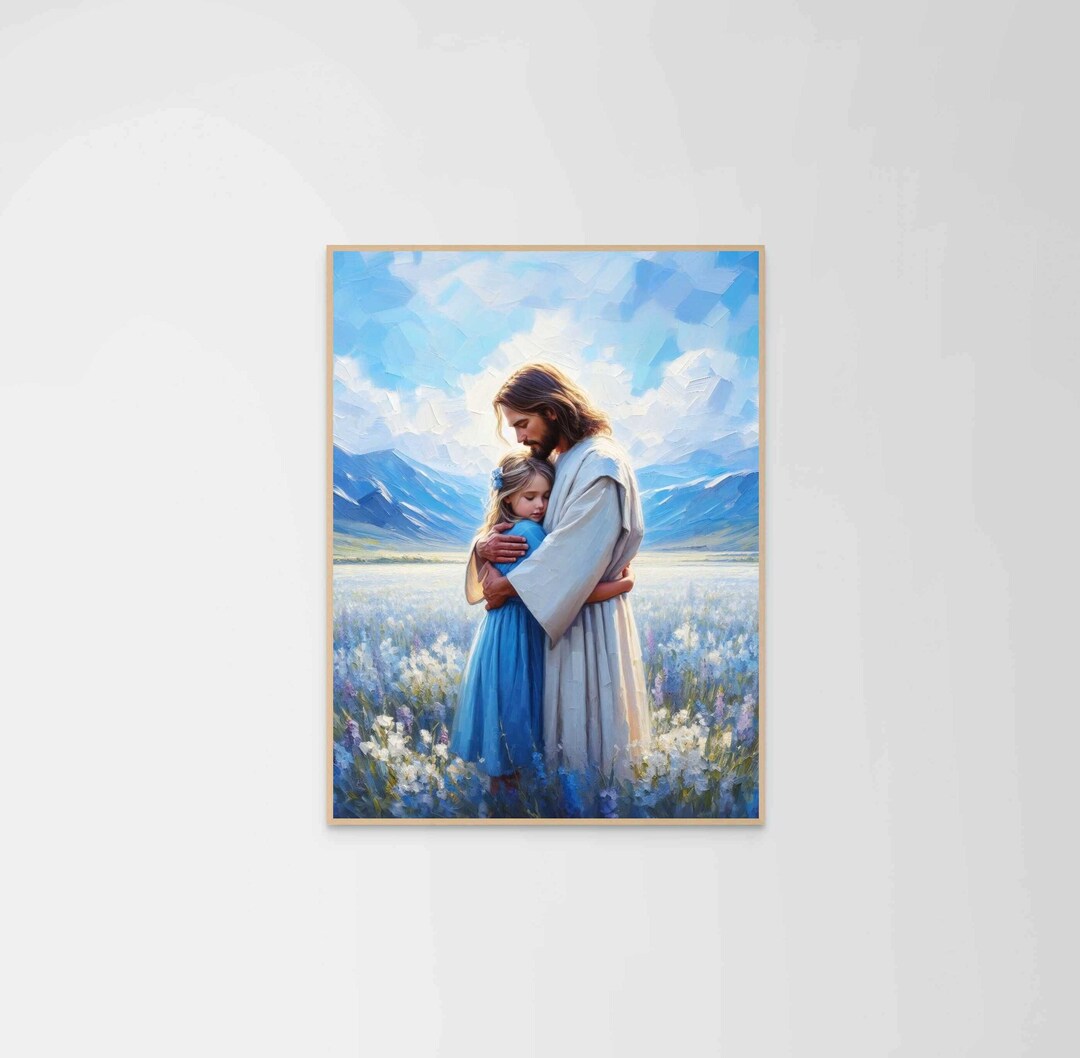 Safe With Him, Christian Art, Jesus and Girl, Jesus With Children, LDS ...