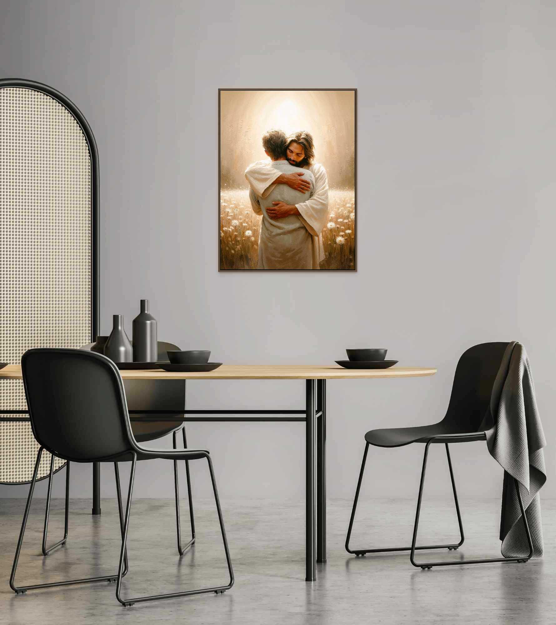 Safe at Last, Christian Wall Art, Jesus Hugging Man, Jesus Art, LDS ...