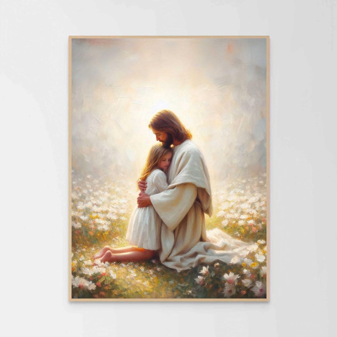 Living by Faith, Christian Painting, Jesus and Girl, Picture of Jesus ...