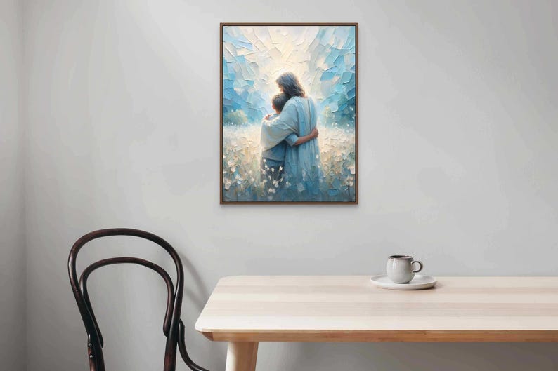 Bonded by Faith, Modern Christian Art, Jesus and Boy, Jesus Painting ...