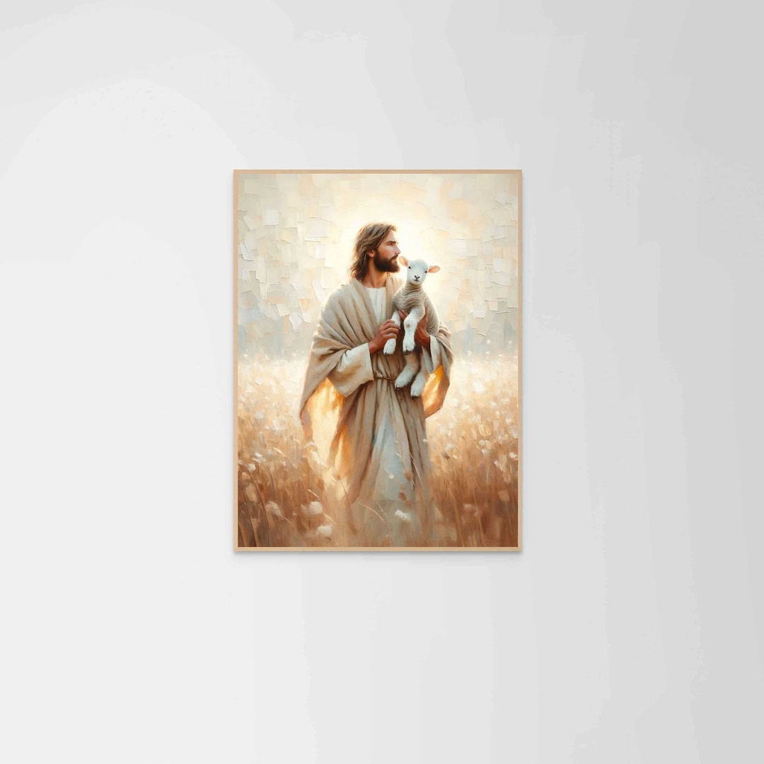 The Only Shepherd, Christian Art, Jesus the Shepherd, Jesus Painting ...