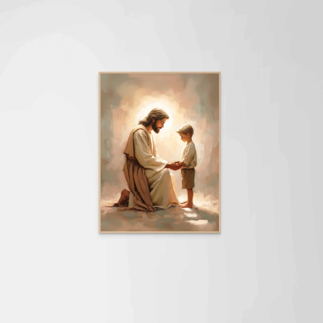 Honest Love, Modern Christian Art, Jesus With Boy, Picture of Christ ...