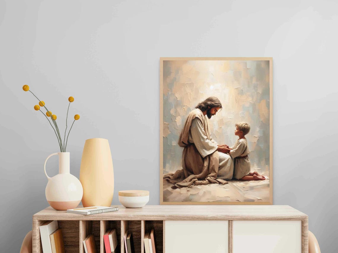 Jesus and Boy, Christian Painting, Jesus With Boy, Jesus Painting, LDS ...