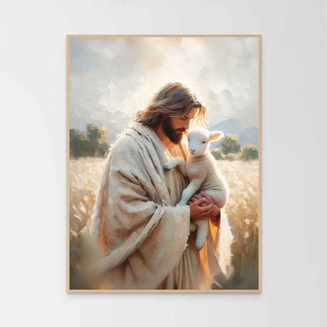 Little Lamb, Christian Prints, Jesus With Lamb, Picture of Jesus, Leave ...