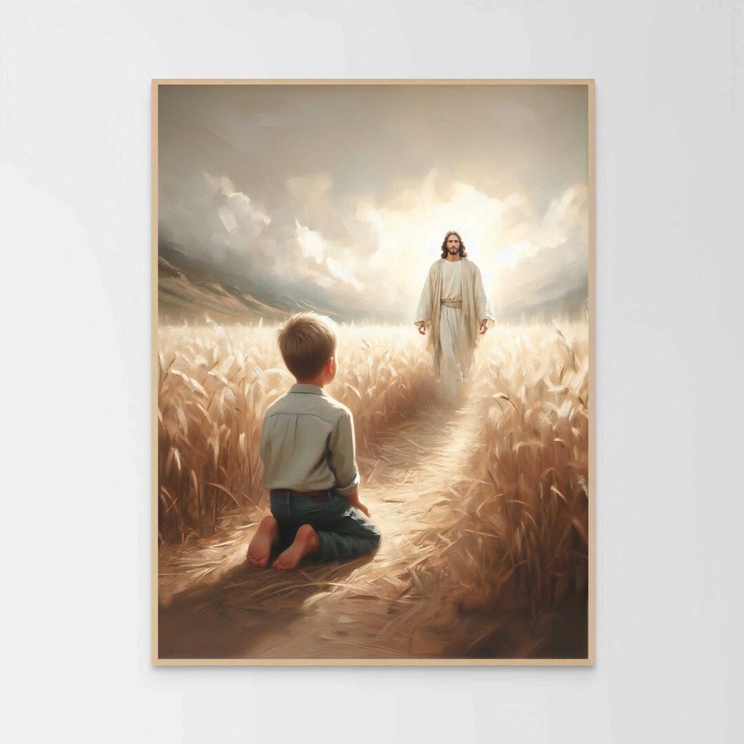 Jesus Sees You, Christian Art, Jesus With Boy, Jesus Wall Art, LDS Art ...
