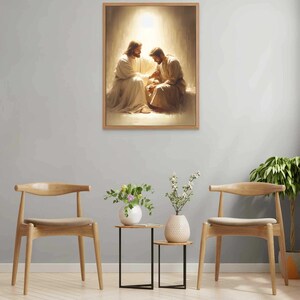He Will Guide You, Christian Painting, Jesus With Man Art, Jesus Prints ...