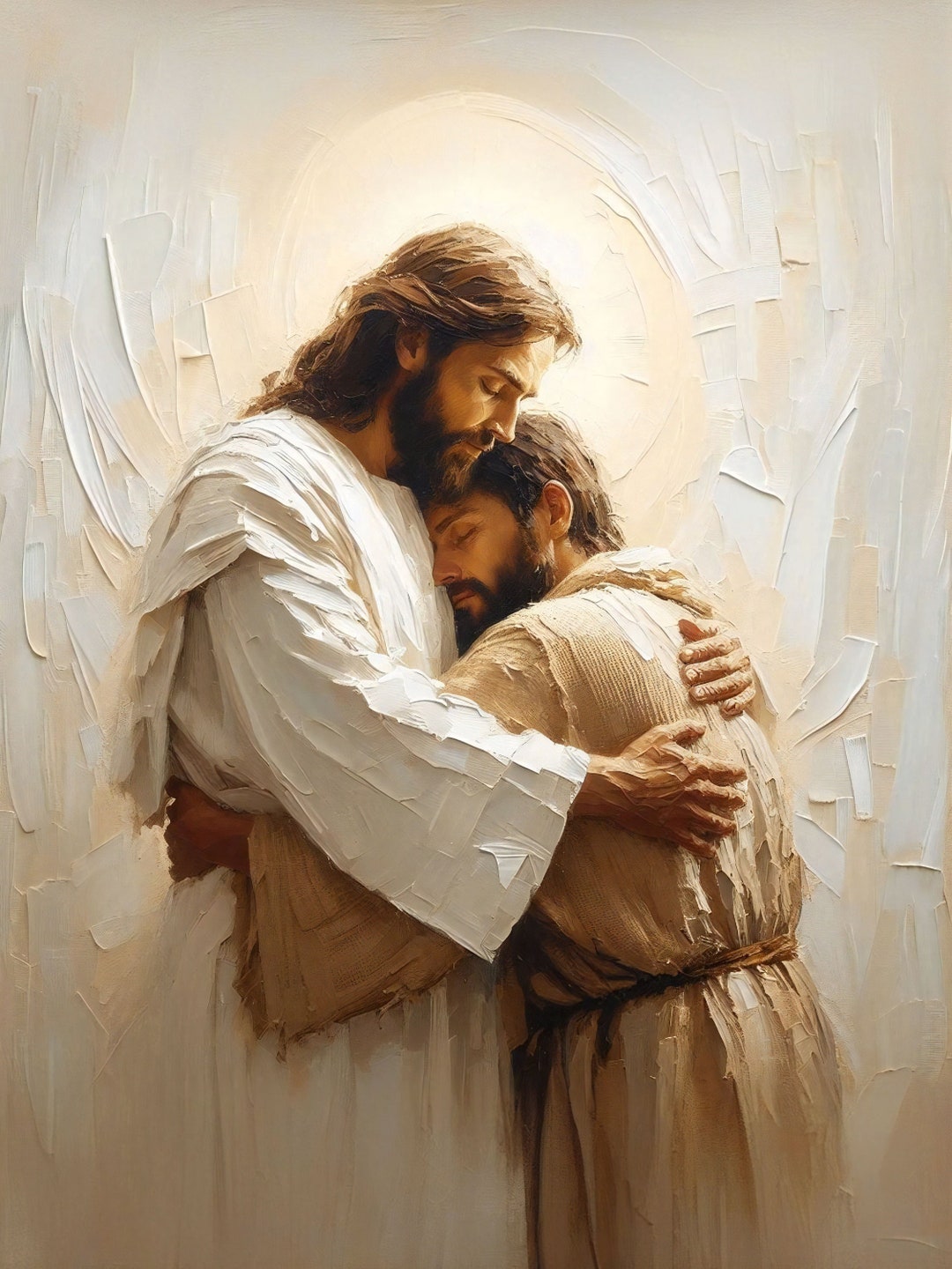 Savior Art, Christian Painting, Jesus With Man, Jesus Painting, LDS Art ...