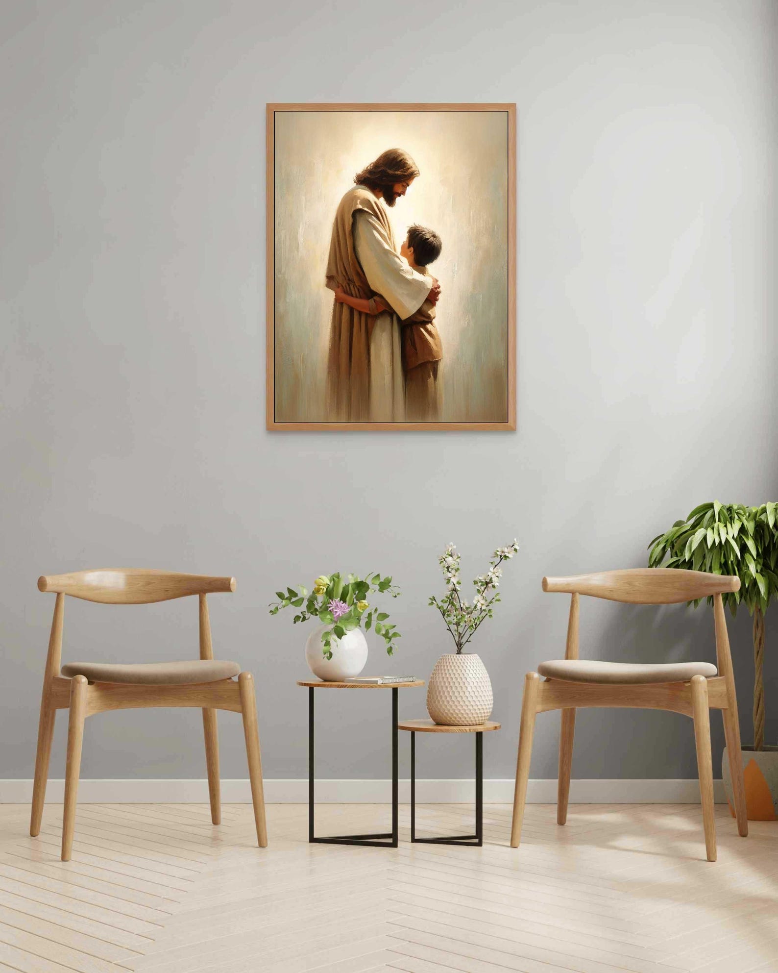 Savior's Love, Christian Art, Jesus Hugging Boy, Jesus Wall Art, LDS ...
