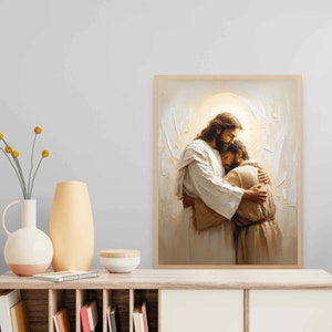 Savior Art, Christian Painting, Jesus With Man, Jesus Painting, LDS Art ...