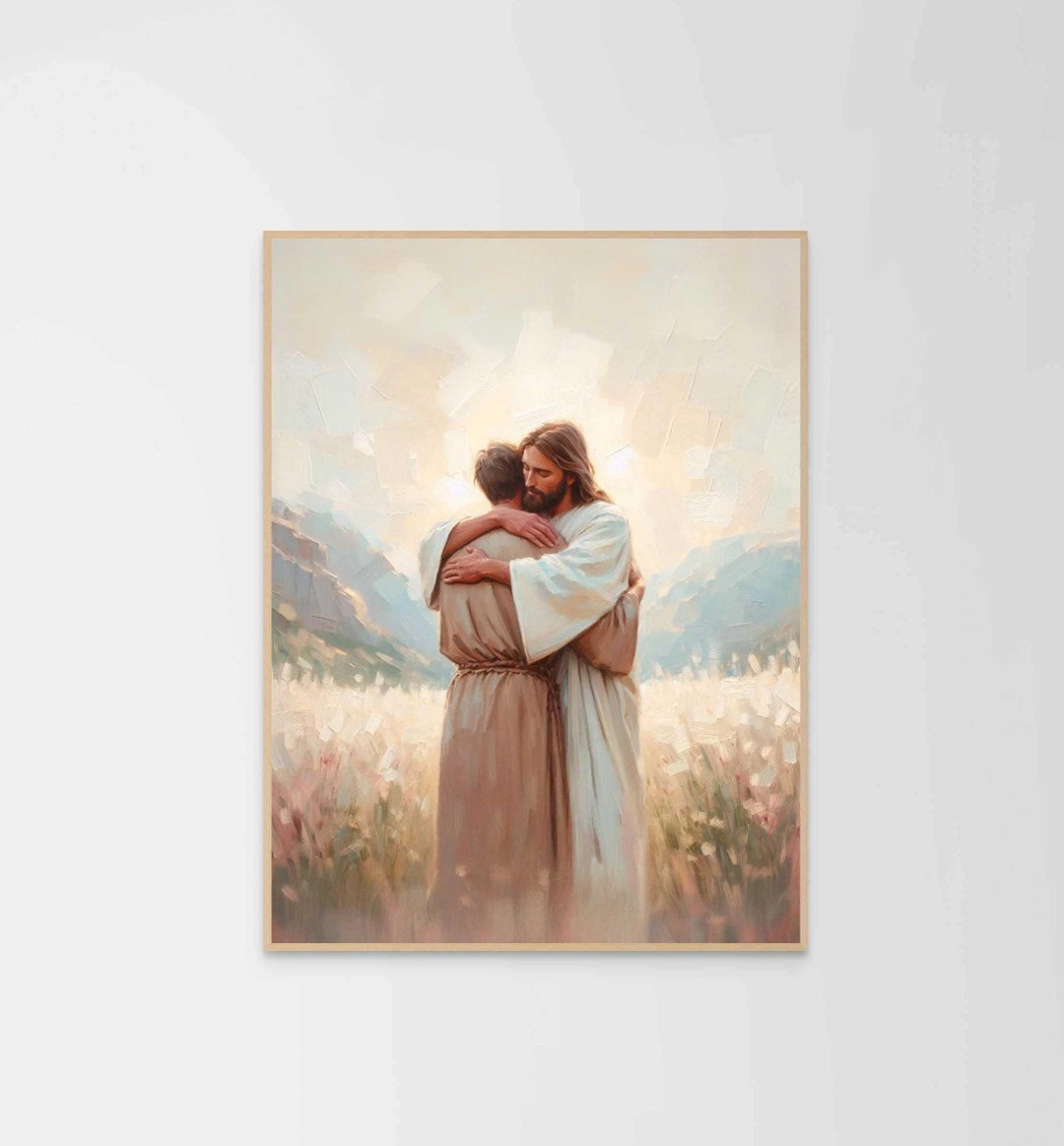 He Knows, Modern Christian Art, Jesus With Man, Jesus Painting, LDS Art ...