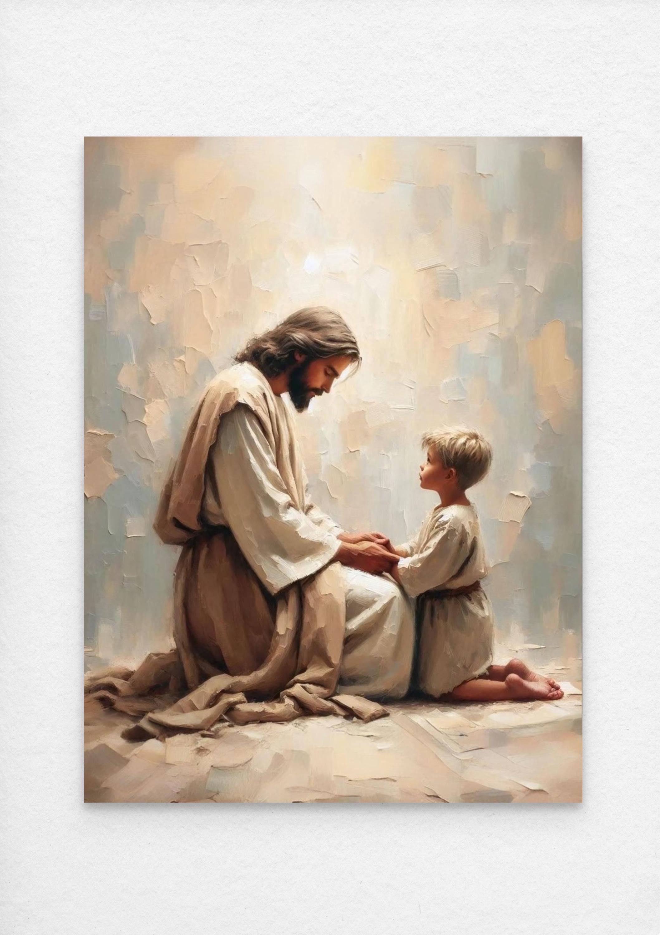 Jesus and Boy, Christian Painting, Jesus With Boy, Jesus Painting, LDS ...