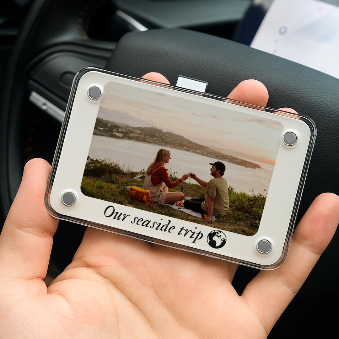 Personalized Photo Car Visor Clip, Custom Couple Travel Souvenir - Etsy