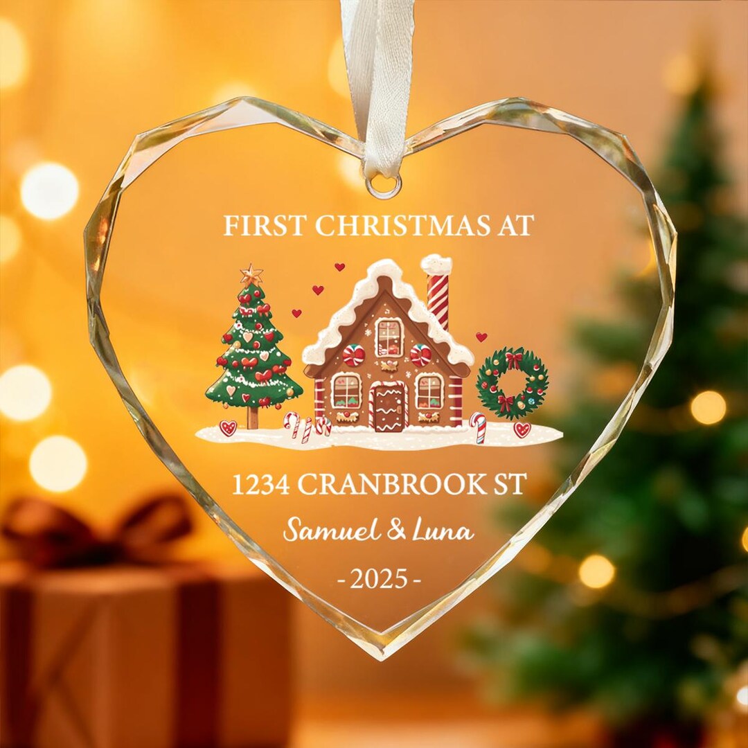 Personalized First Christmas at New Home Ornament, Custom Housewarming ...