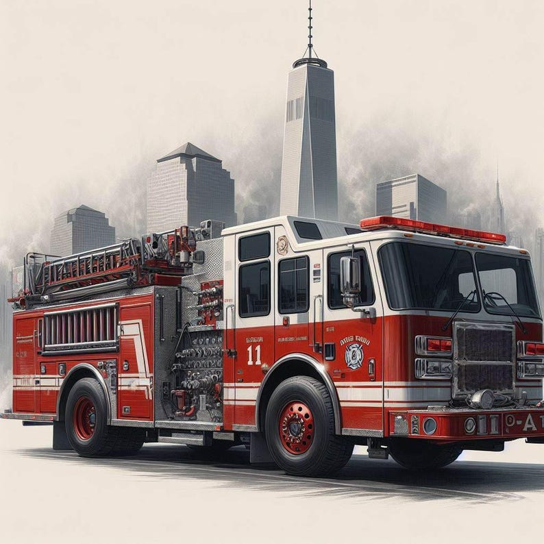 Digital Clip Art Fire Truck's - Etsy