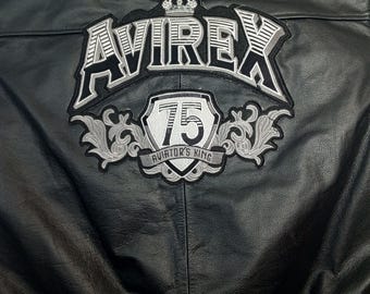 Avirex AVIATOR King 75 Bomber Jacket, Yellow Men's Cowhide Leather Jacket - Etsy