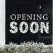 Opening Soon Sign Shop Window Decal - Eucalyptus Leaves Window Sticker ...