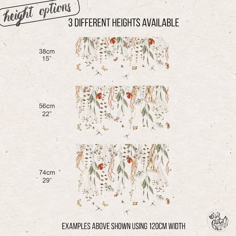 Wild Meadow Flower Shop Window Decal Border for Business Display ...