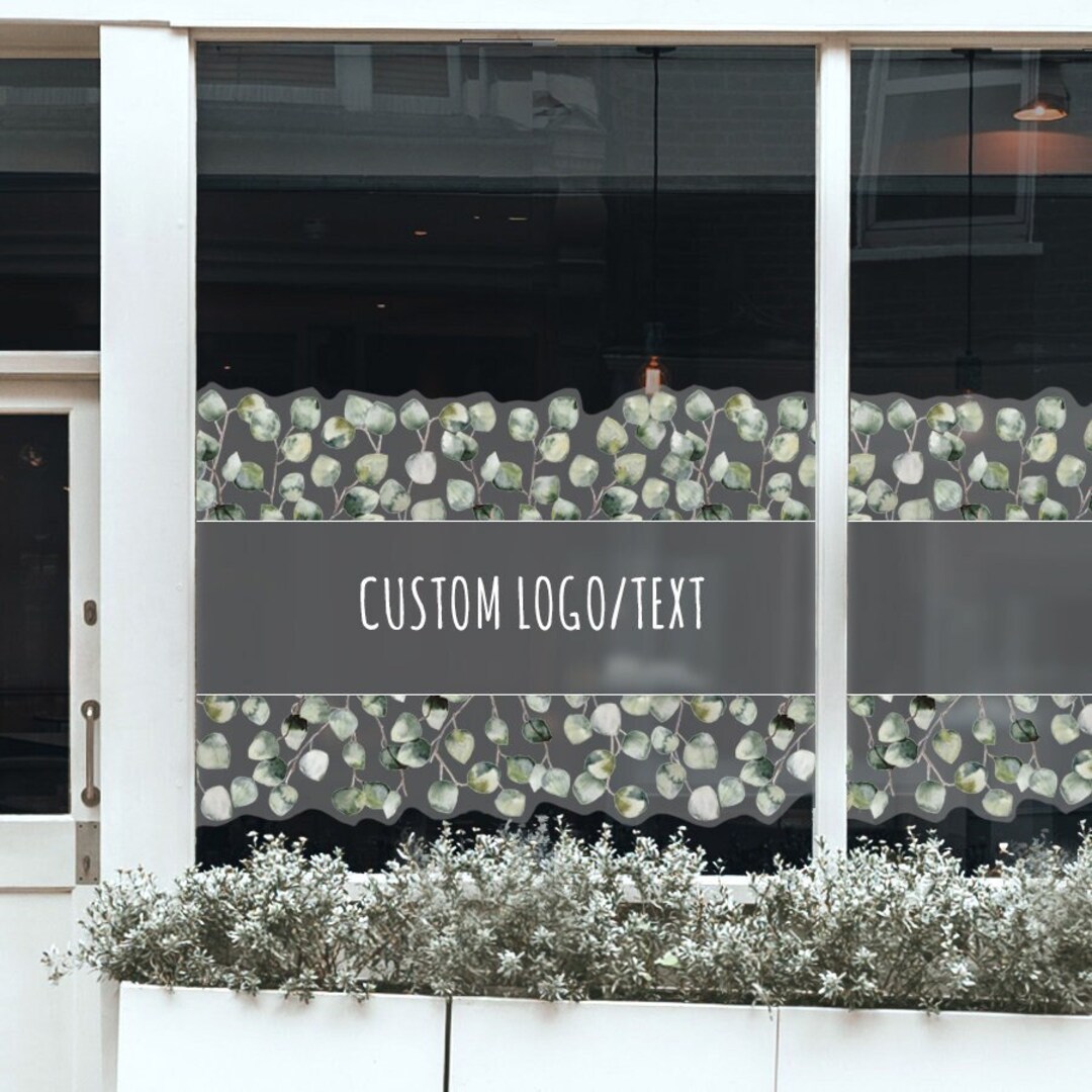 Custom Vinyl Decal for Business and Retail Window Display - Eucalyptus ...