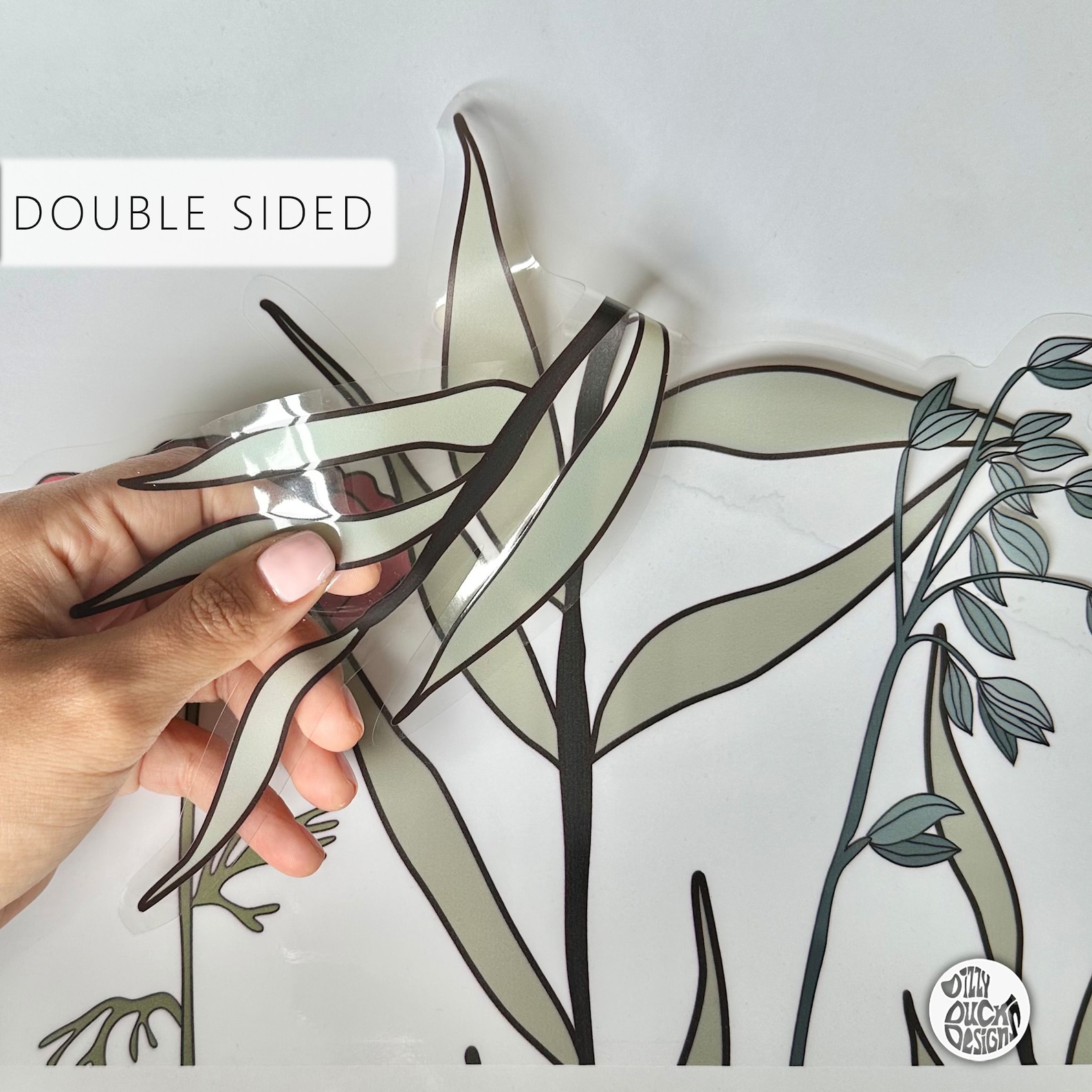 Retro Flower Shop Window Film Border Decal for Business or Retail ...