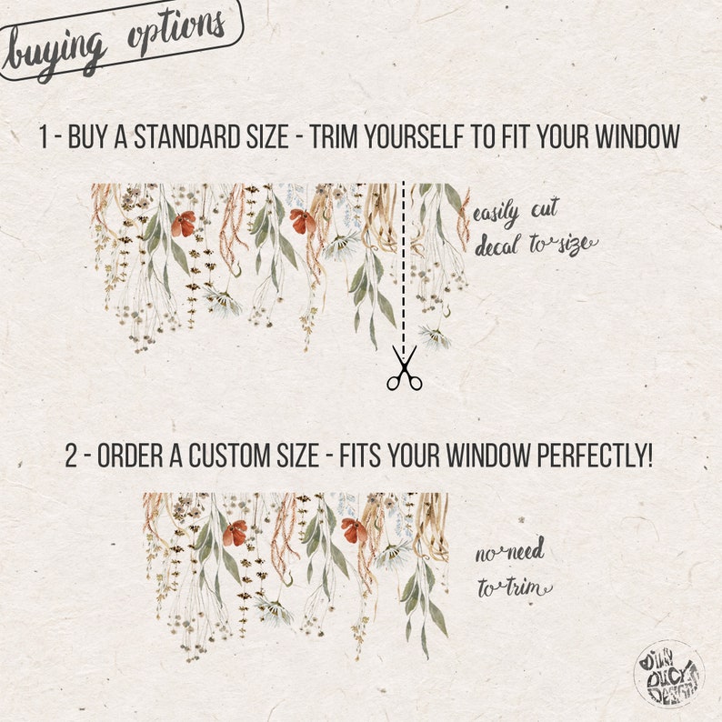 Wild Meadow Flower Shop Window Decal Border for Business Display ...