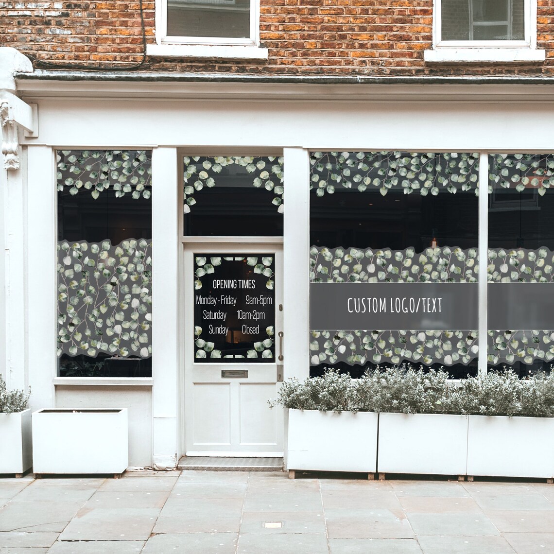 Custom Vinyl Decal for Business and Retail Window Display - Eucalyptus ...