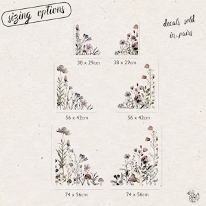 2x Floral Shop Window Stickers for Business Cafes Retail Store Display ...