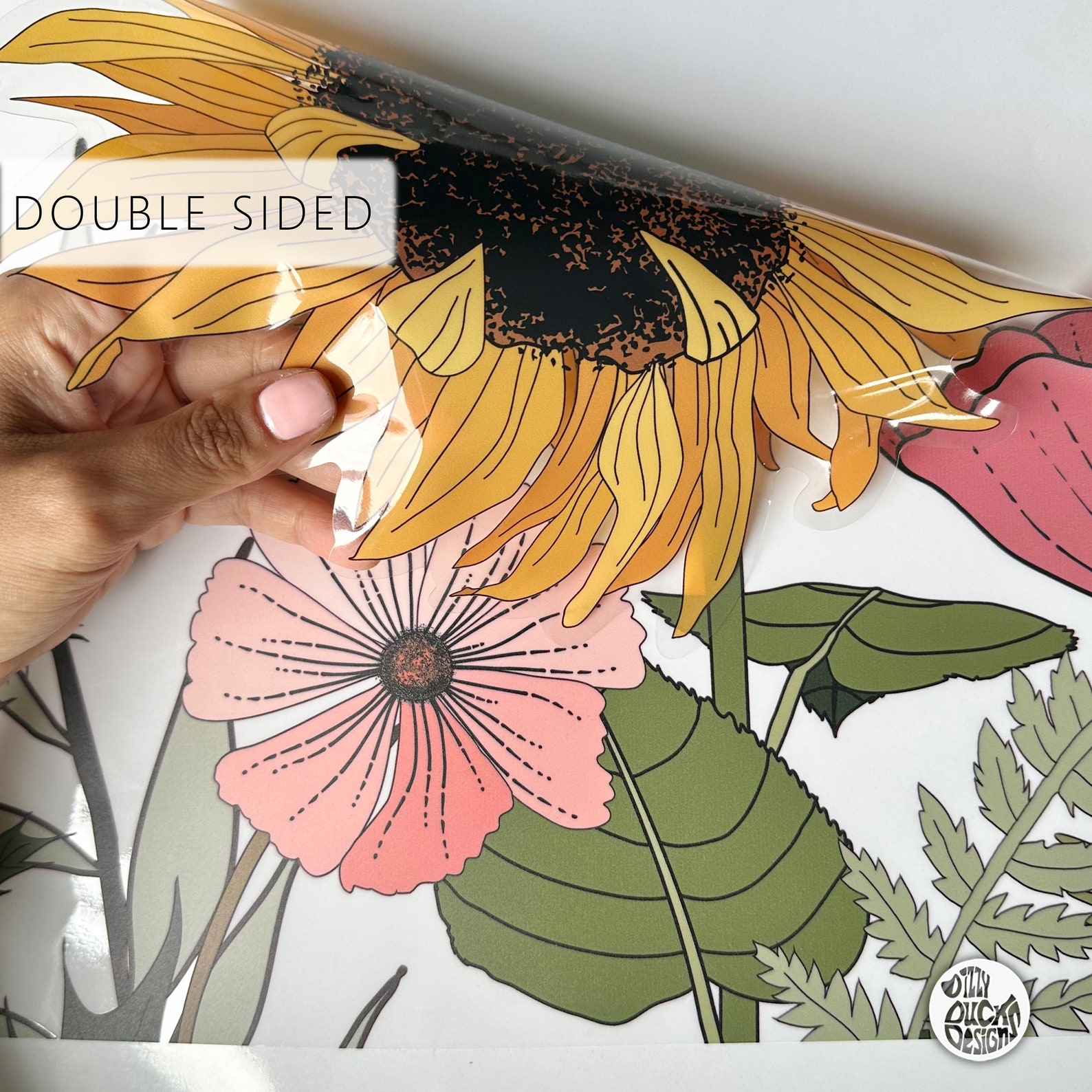 2x Retro Flower Shop Window Decal Corners for Business Retail Store ...