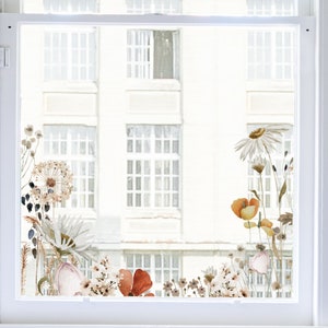 2x Wild Flower Shop Window Decal Corners for Business and Retail ...