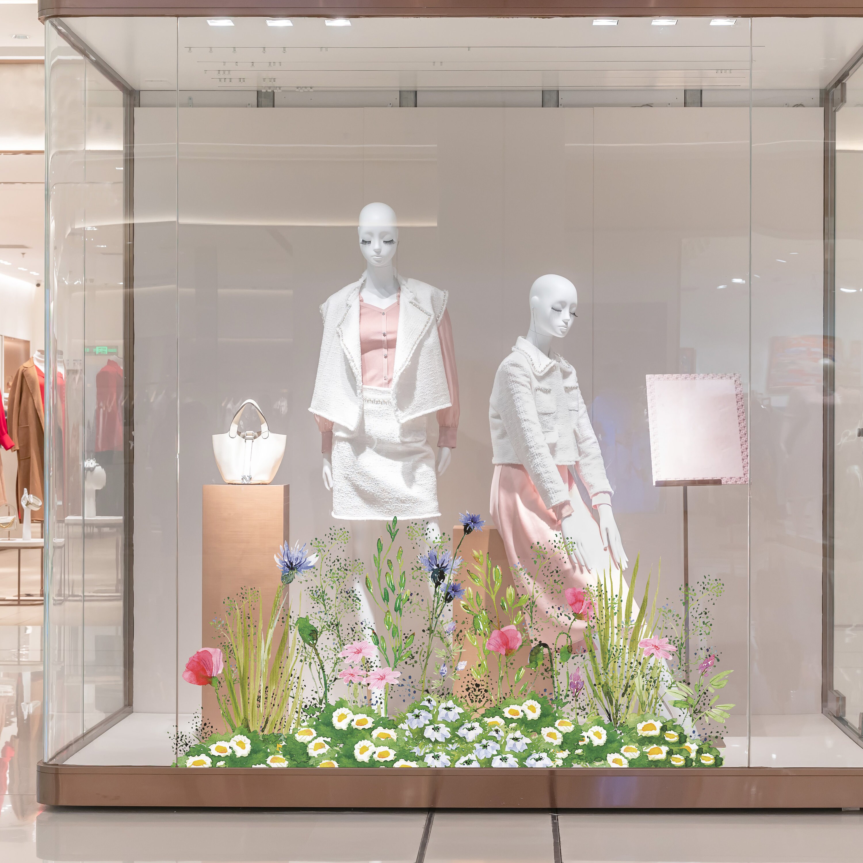 Meadow Flowers Shop Window Sticker for Storefront Display and ...