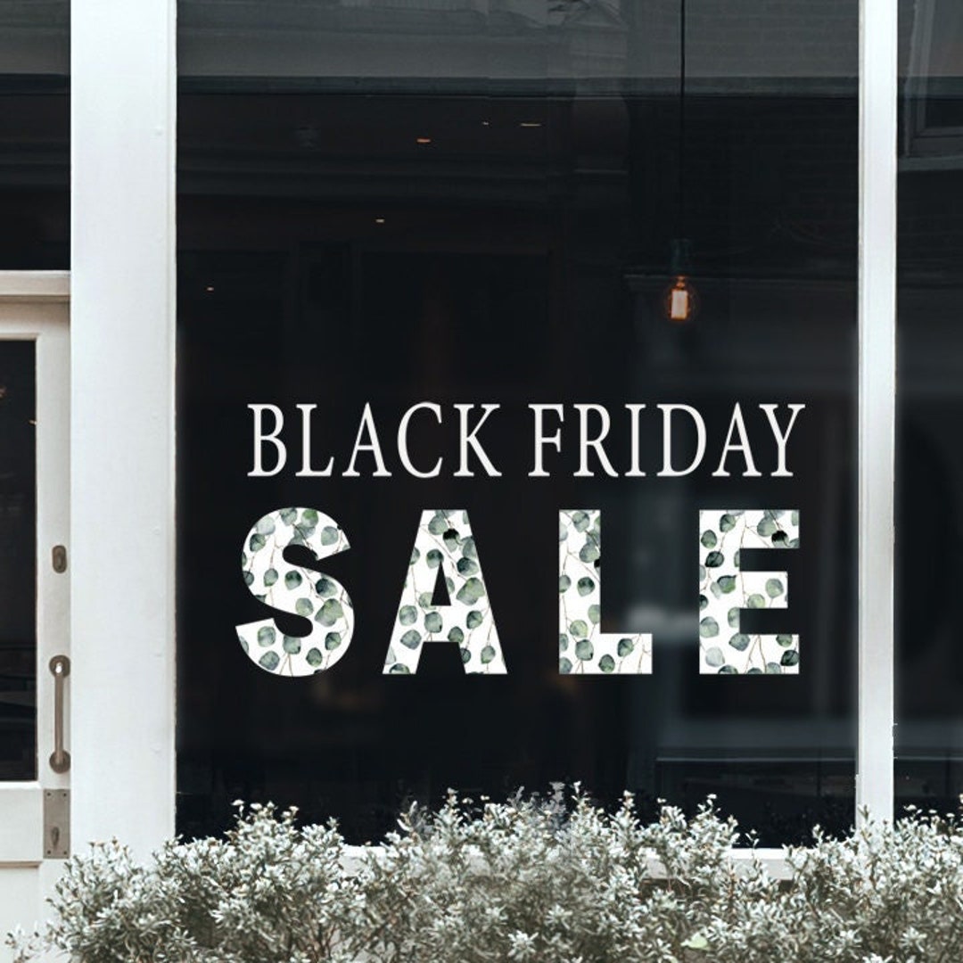 Black Friday Sale Sticker for Shop Window Display - Retail Window ...
