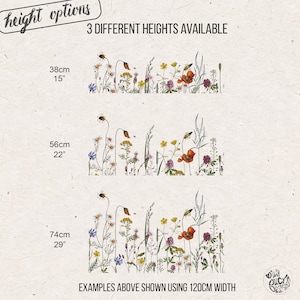 Botanical Meadow Flower Shop Window Decal Border for Retail Storefront ...