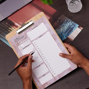 Aesthetic Daily Planner Printable | Pink Marble Schedule & To-do List ...