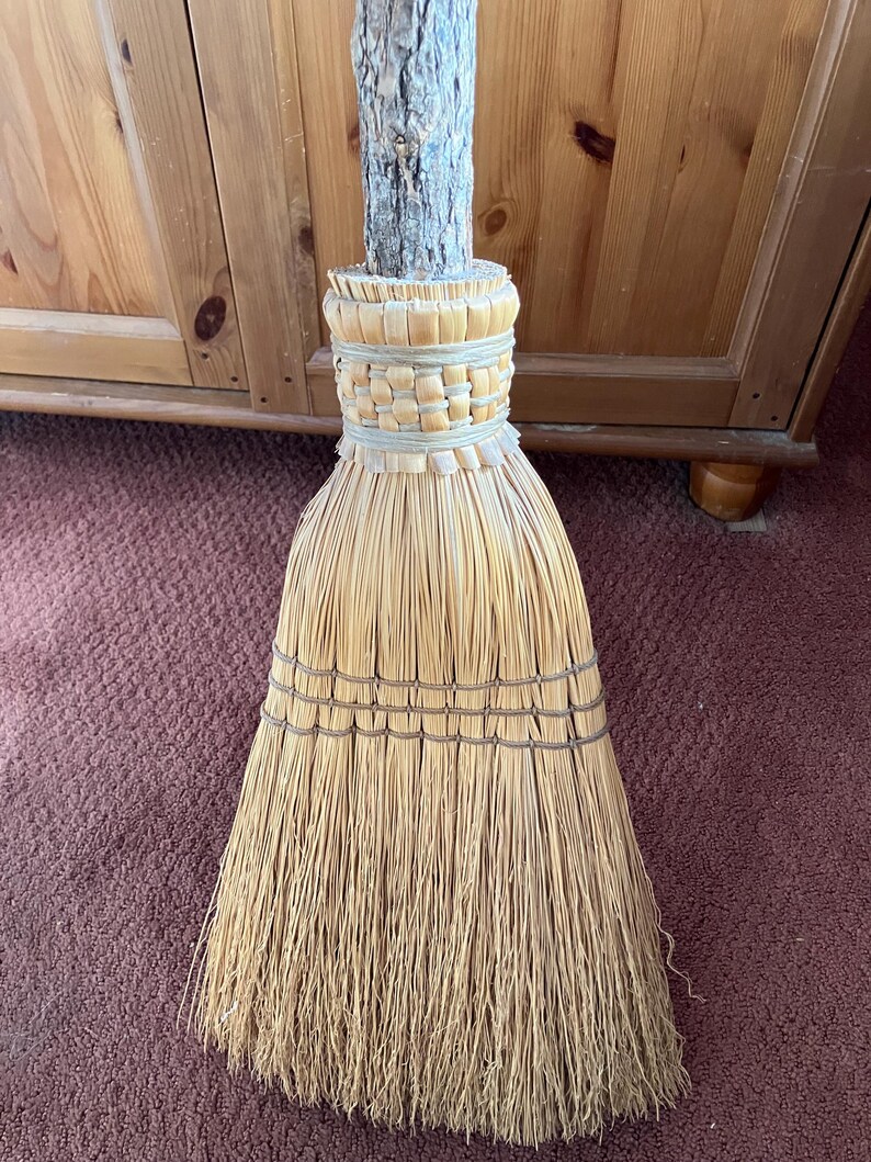 Vintage Carved Wizard Face Oak Broom - Etsy