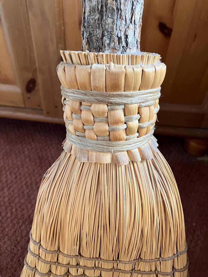 Vintage Carved Wizard Face Oak Broom - Etsy