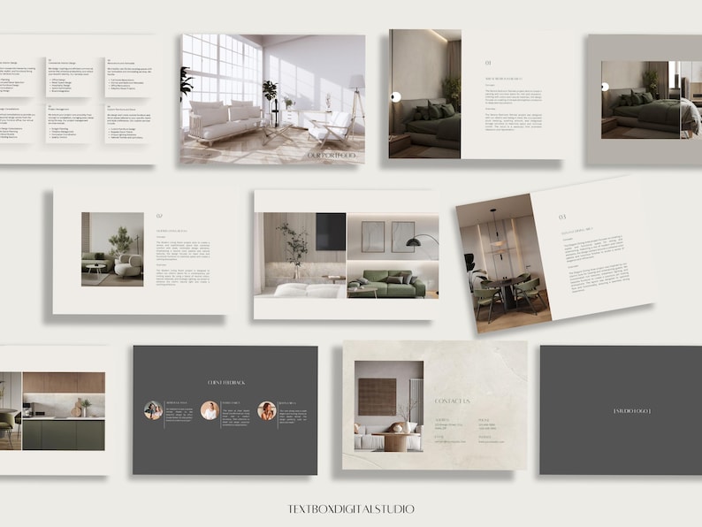 Interior Design Portfolio Template, Client Presentation & Proposal ...