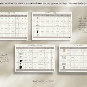 Interior Design FF&E Schedule Template: Client Presentation (canva) - Etsy