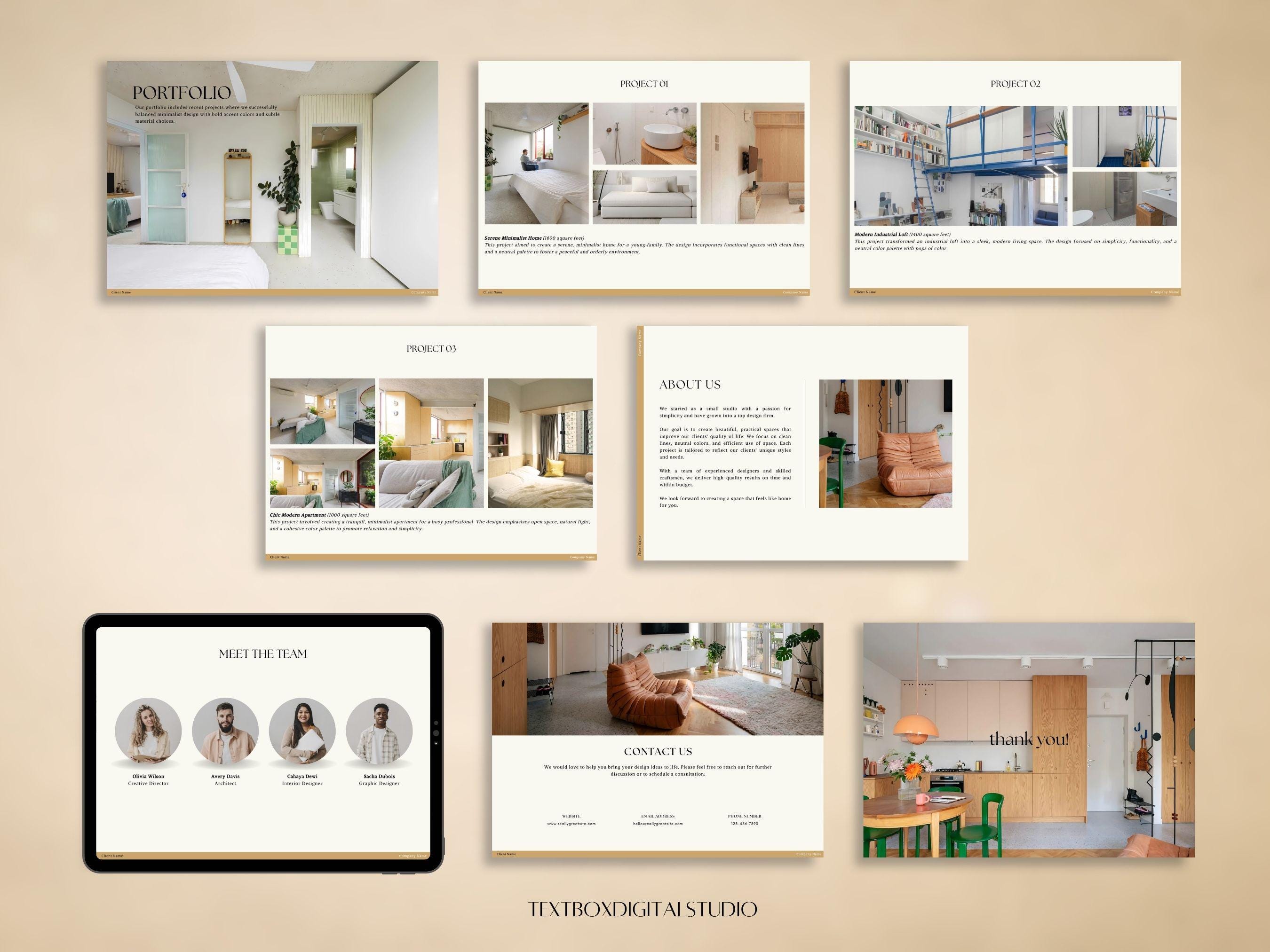 Interior Design Project Proposal, Mood Board Client Presentation ...