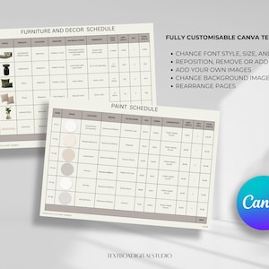 Interior Design FF&E Schedule Template: Client Presentation (canva) - Etsy