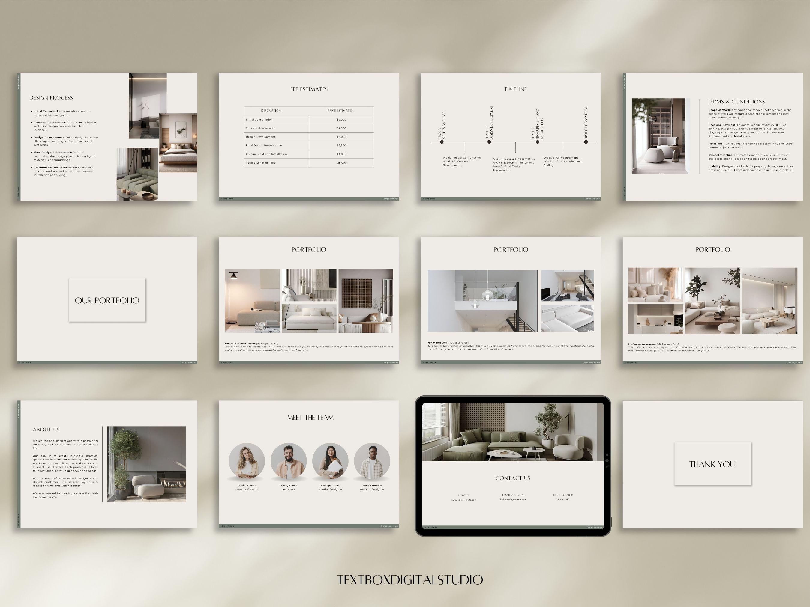 Interior Design Proposal Template, Project Proposal Client Presentation ...